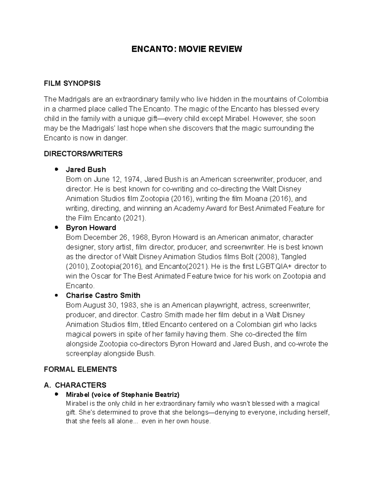 Encanto Movie Review - ENCANTO: MOVIE REVIEW FILM SYNOPSIS The ...