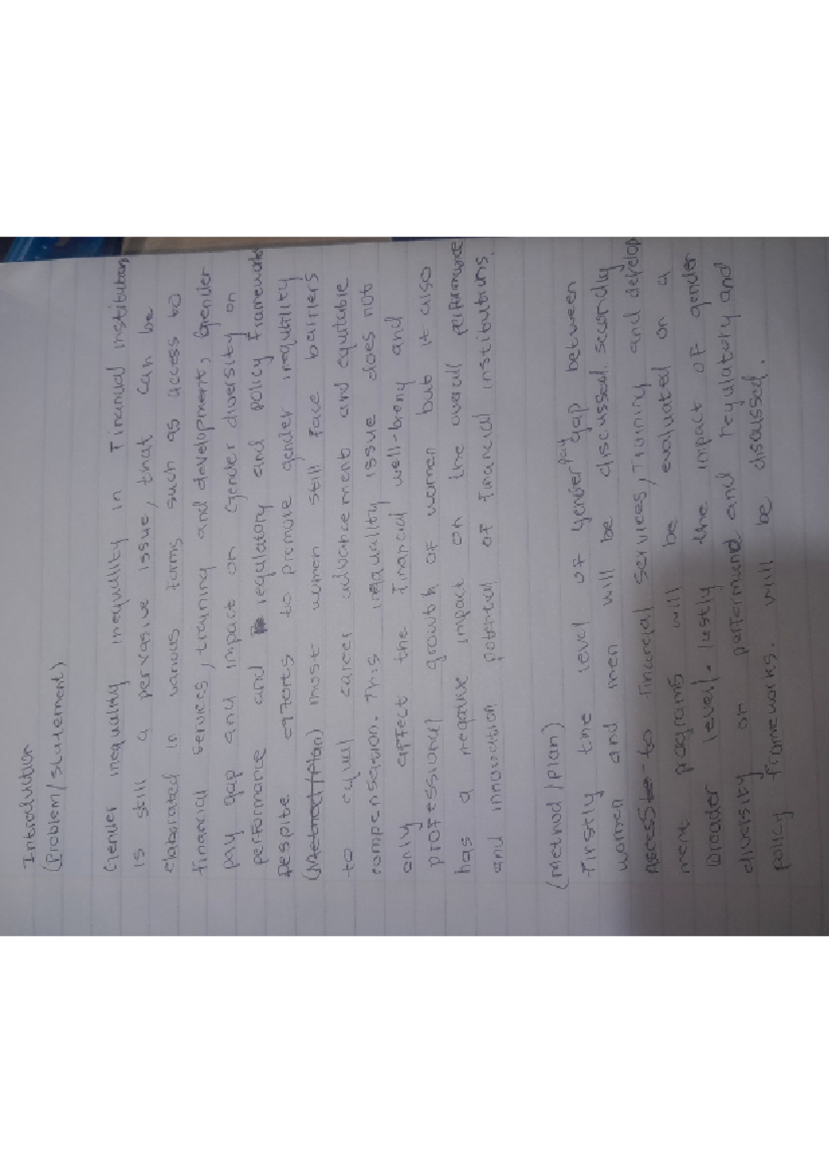 Alde planning document - Introduction Gender inequality inequality in ...