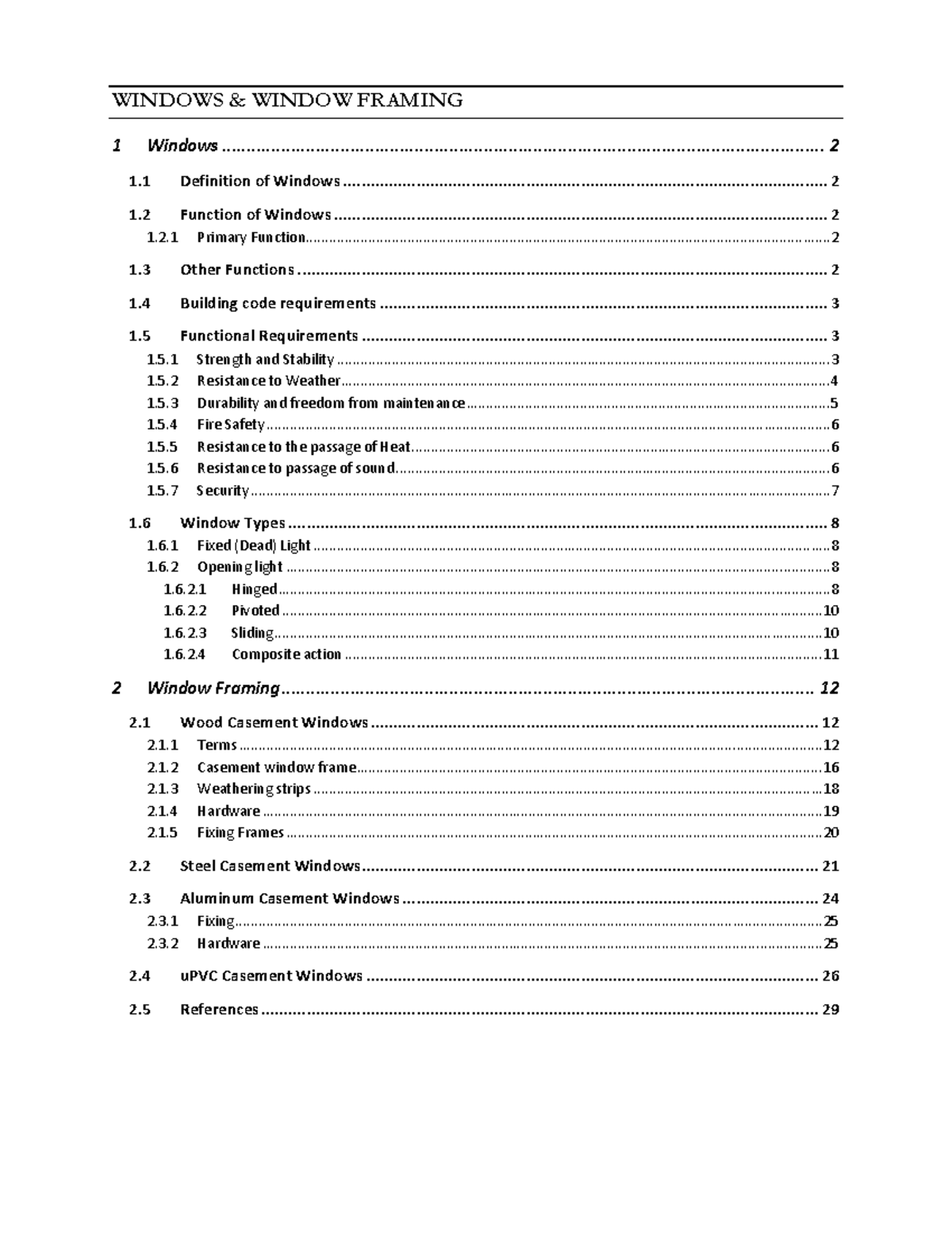 5.0 Windows and Window Frames by.Eng Samoka - WINDOWS & WINDOW FRAMING ...