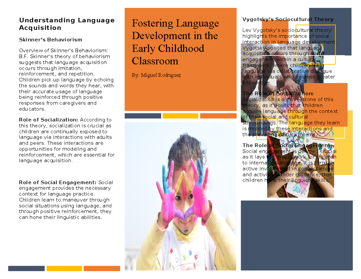 Language Development Informative Pamphlet - Understanding Language Acquisition Skinner’s ...
