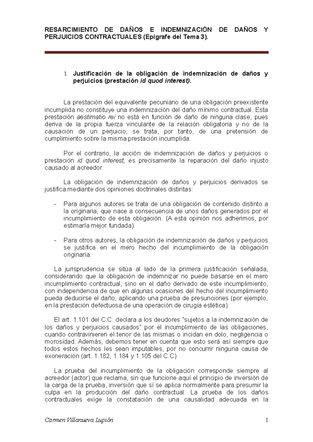Resarcimiento de danos e indemnizacion de danos y perjuicios ...