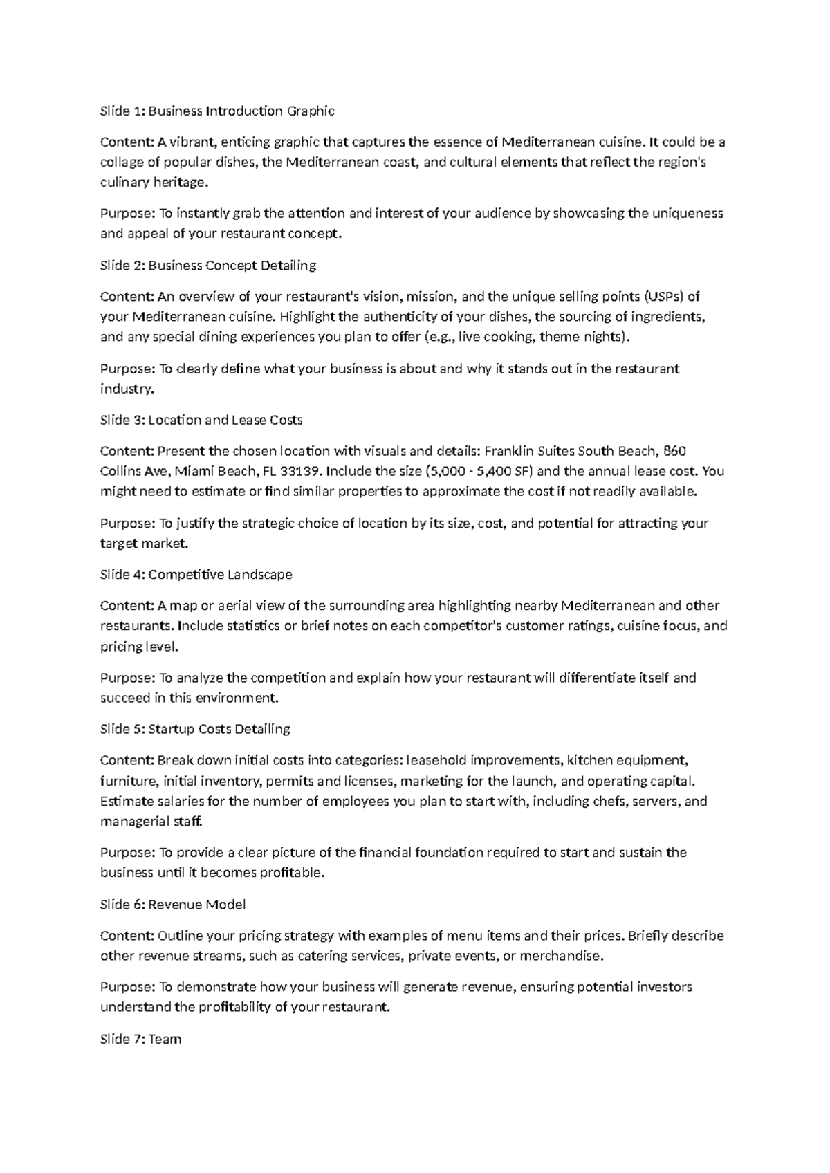 Project restaurant - Slide 1: Business Introduction Graphic Content: A ...