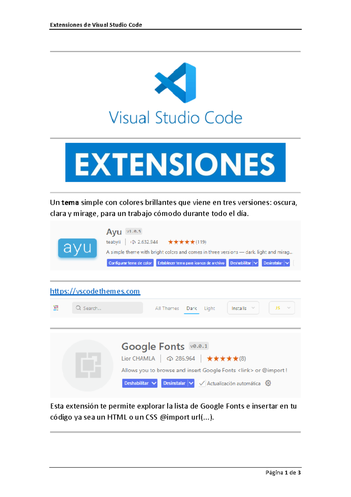 Extensiones Visual Studio Code - Extensiones de Visual Studio Code ...