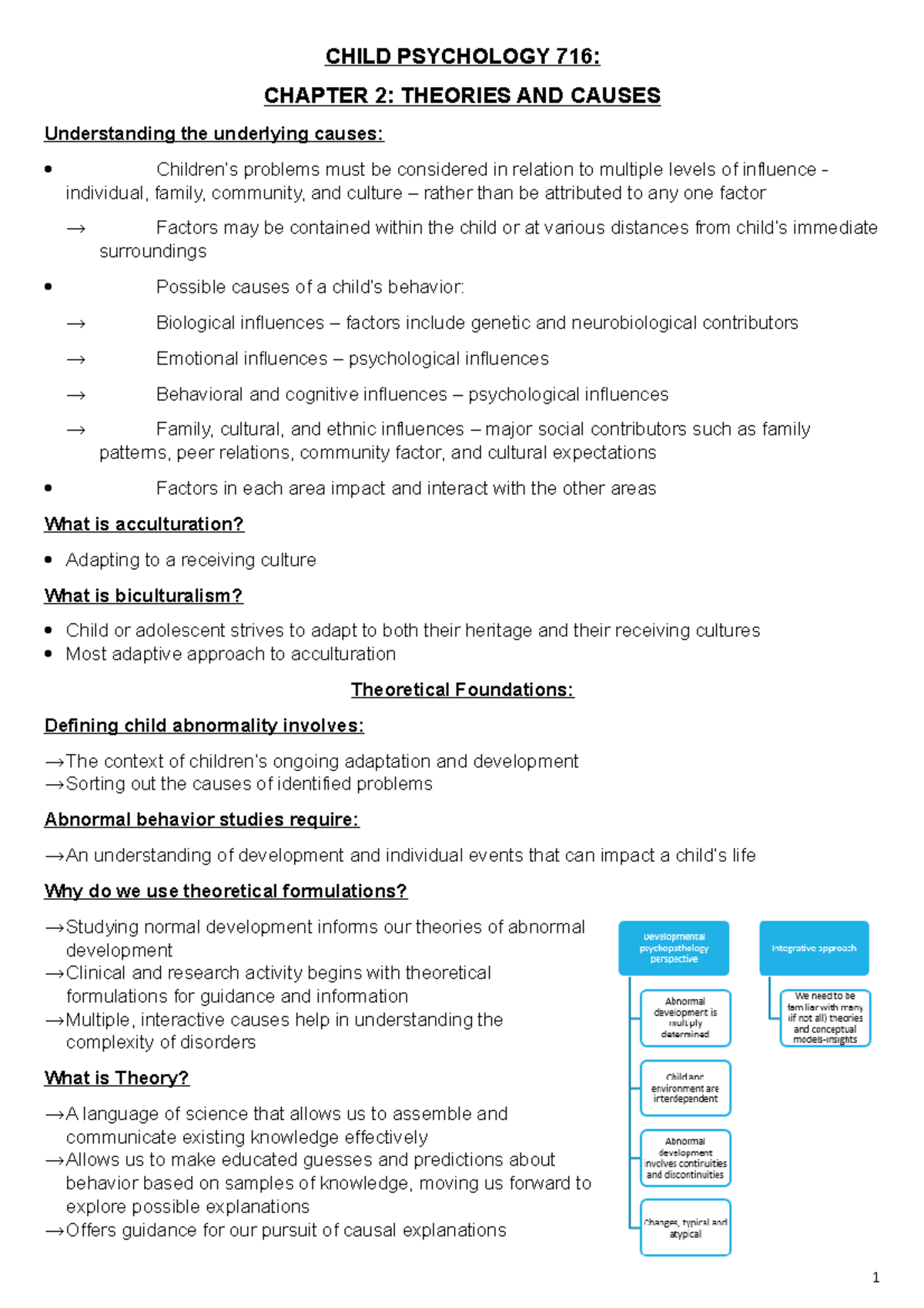 Chapter 2 - Summary Abnormal Child Psychology - CHILD PSYCHOLOGY 716 ...