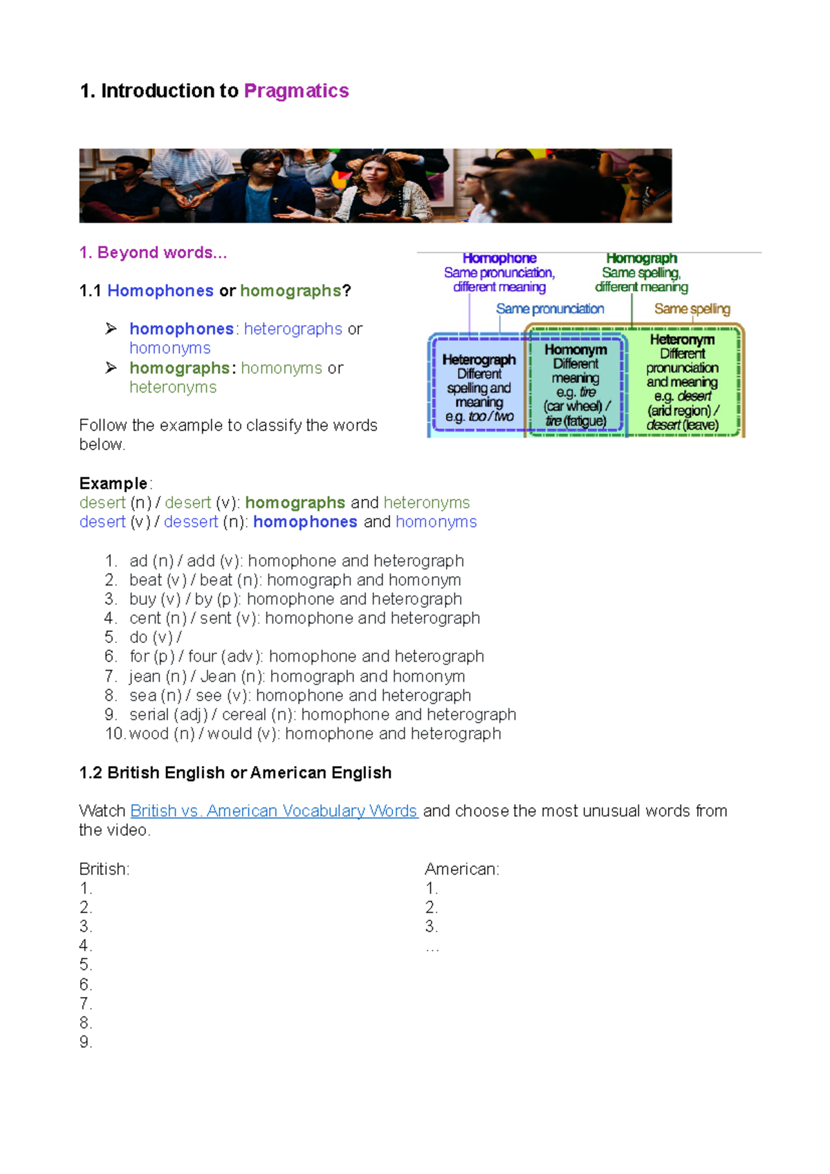 1.Portfolio Activities 1 - 1. Introduction to Pragmatics Beyond words ...