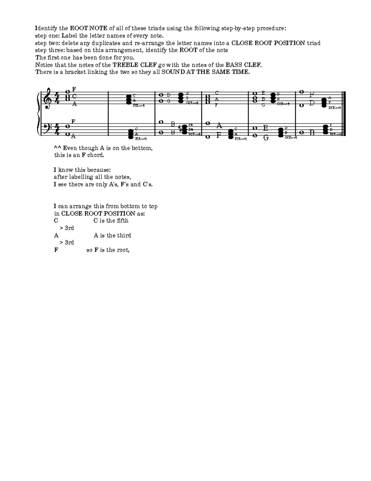 Close ROOT exercise - F C A Identify the ROOT - Studocu