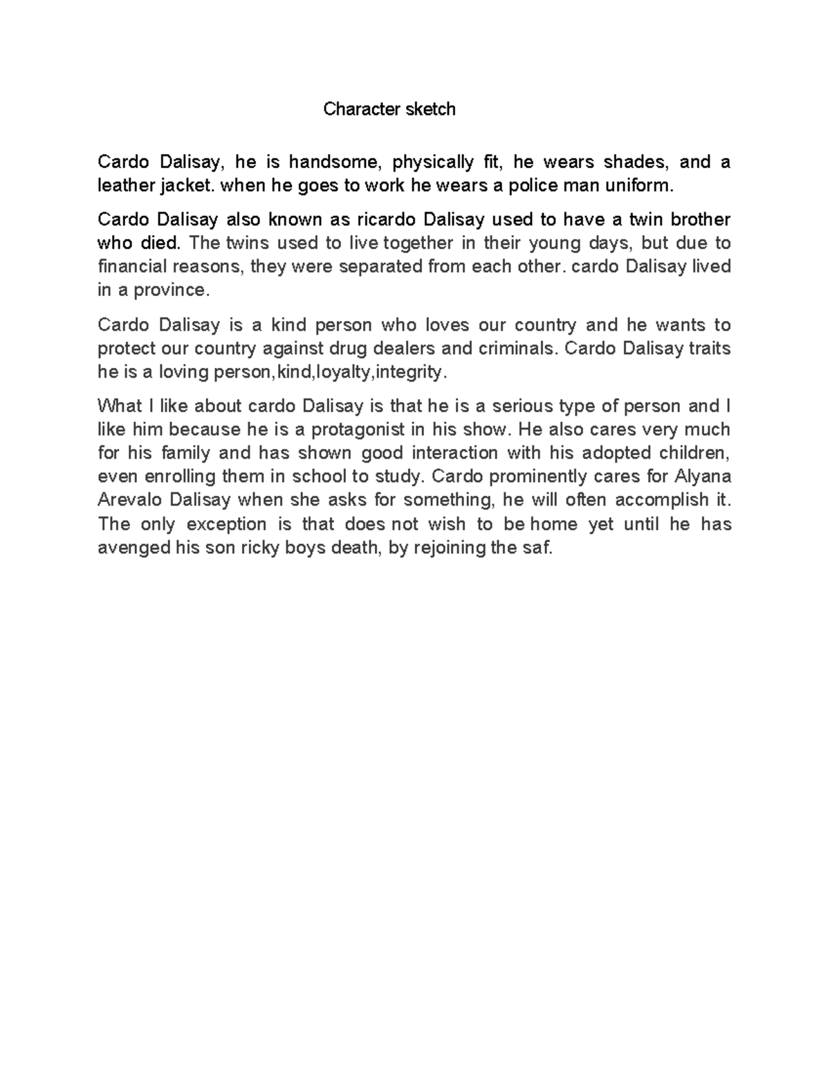 Jasonenglish pt - pt english - Character sketch Cardo Dalisay, he is ...