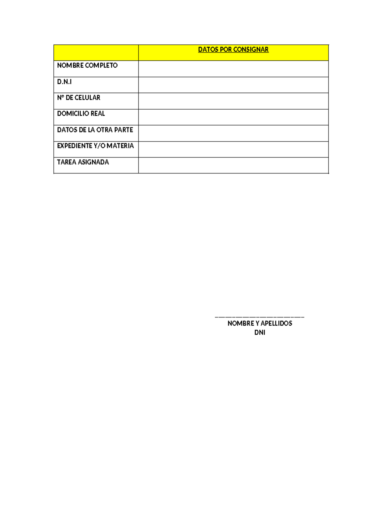 Formato PARA Consignar Datos - Casos Nuevos - teoria general del delito ...