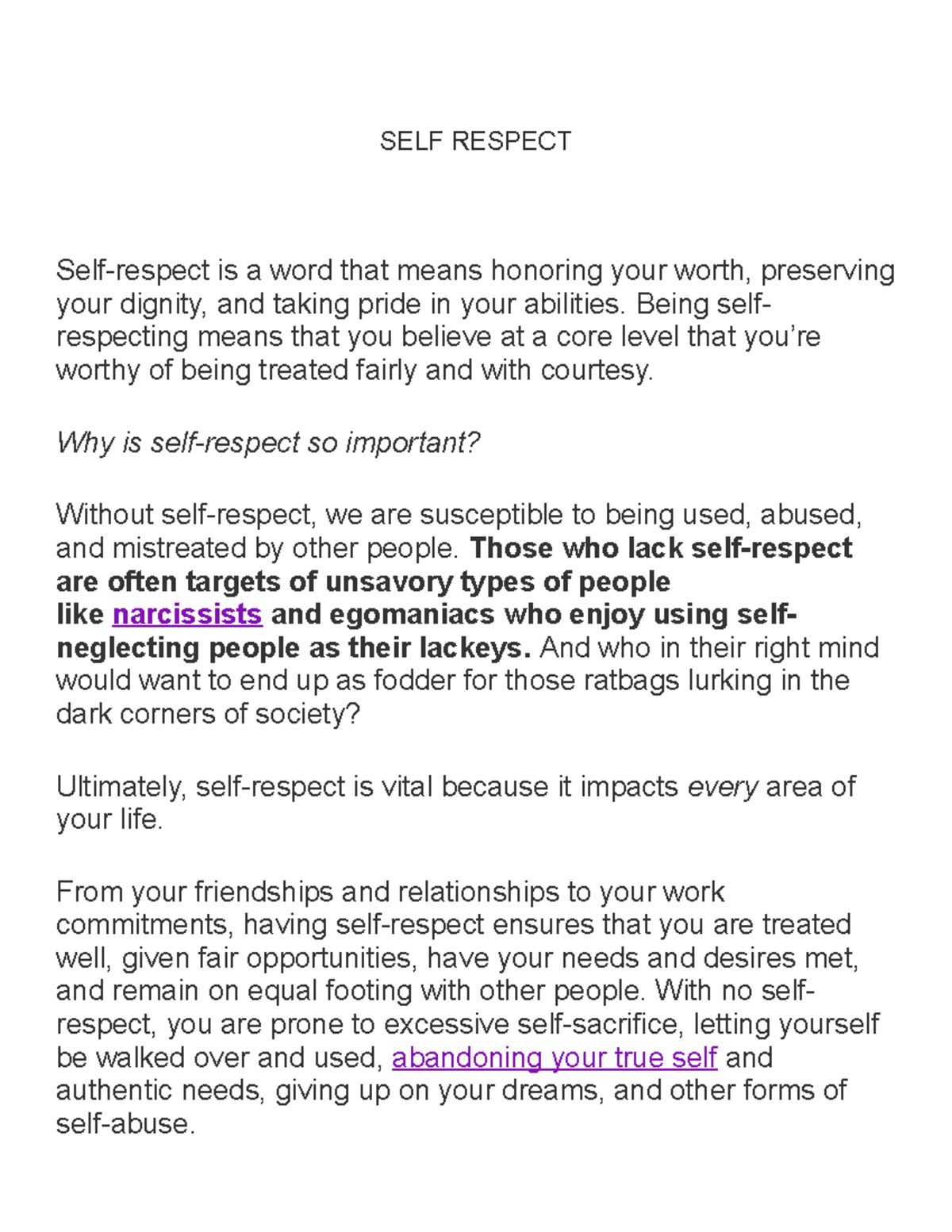 It is all about the life of being alone but still survived - SELF ...