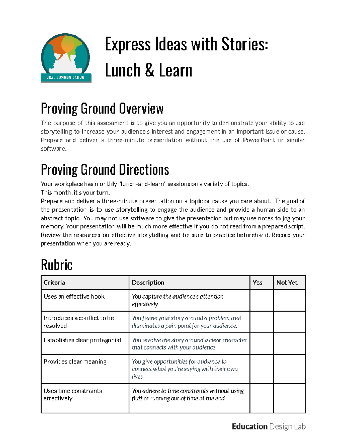 Express Ideas with Stories Lunch Learn - Express Ideas with Stories ...