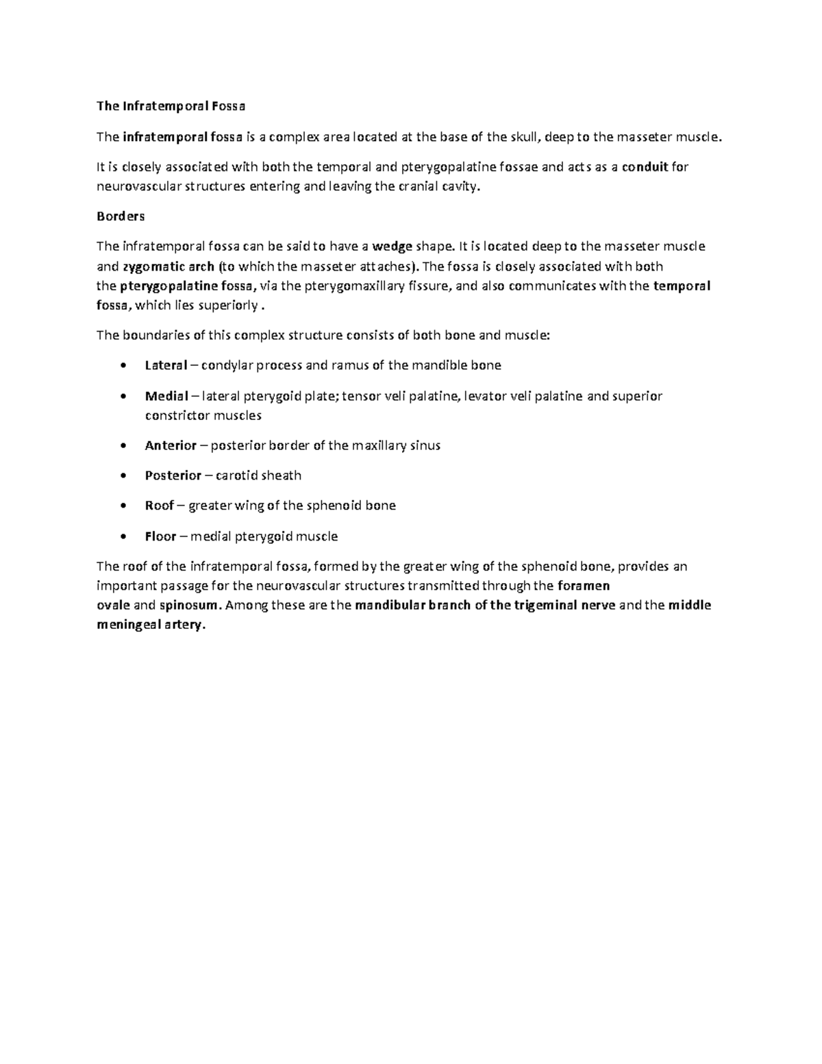 The Infratemporal Fossa - Warning: TT: undefined function: 32 Warning ...
