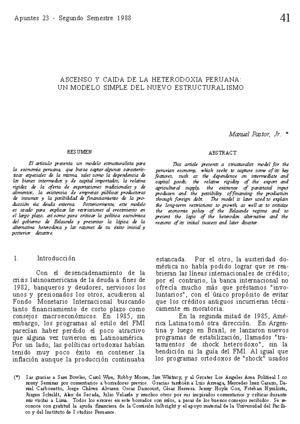 Dialnet-Ascenso YCaida De La Heterodoxia Peruana-5015363 - Apuntes 23 ...