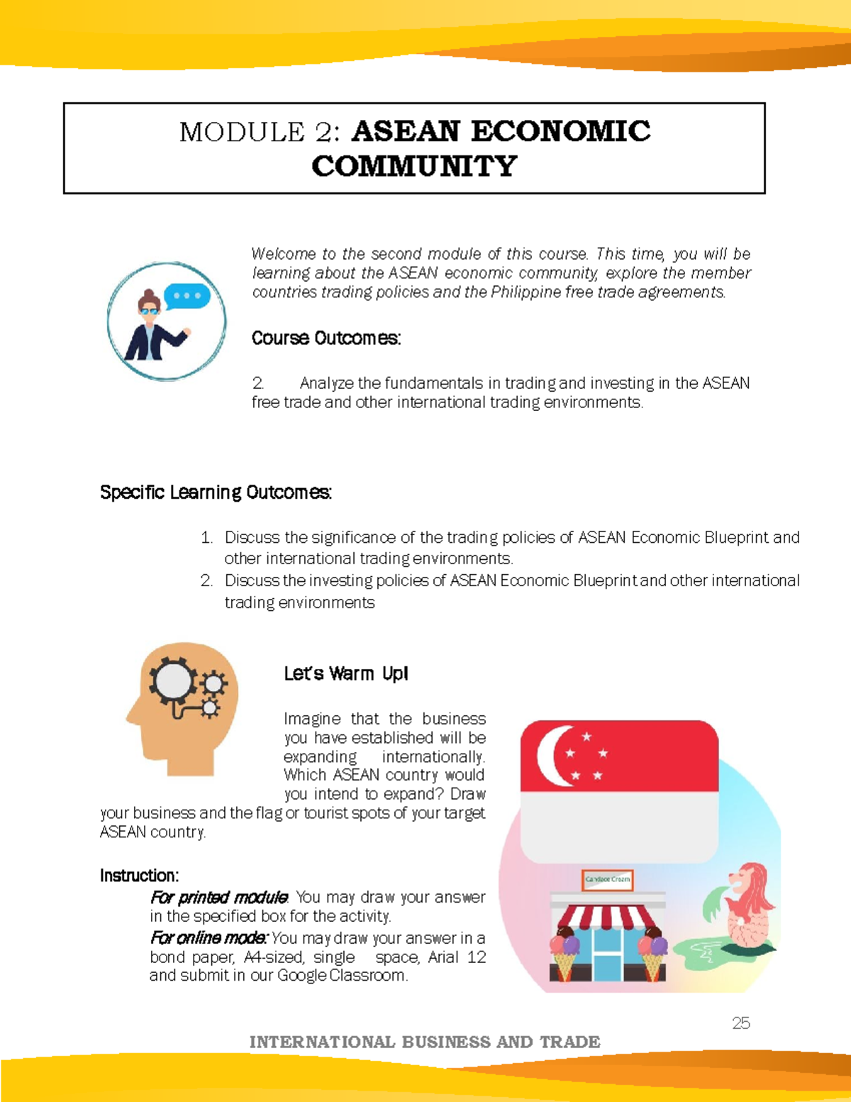 Module 2 International Business and Trade - 25 Welcome to the second ...
