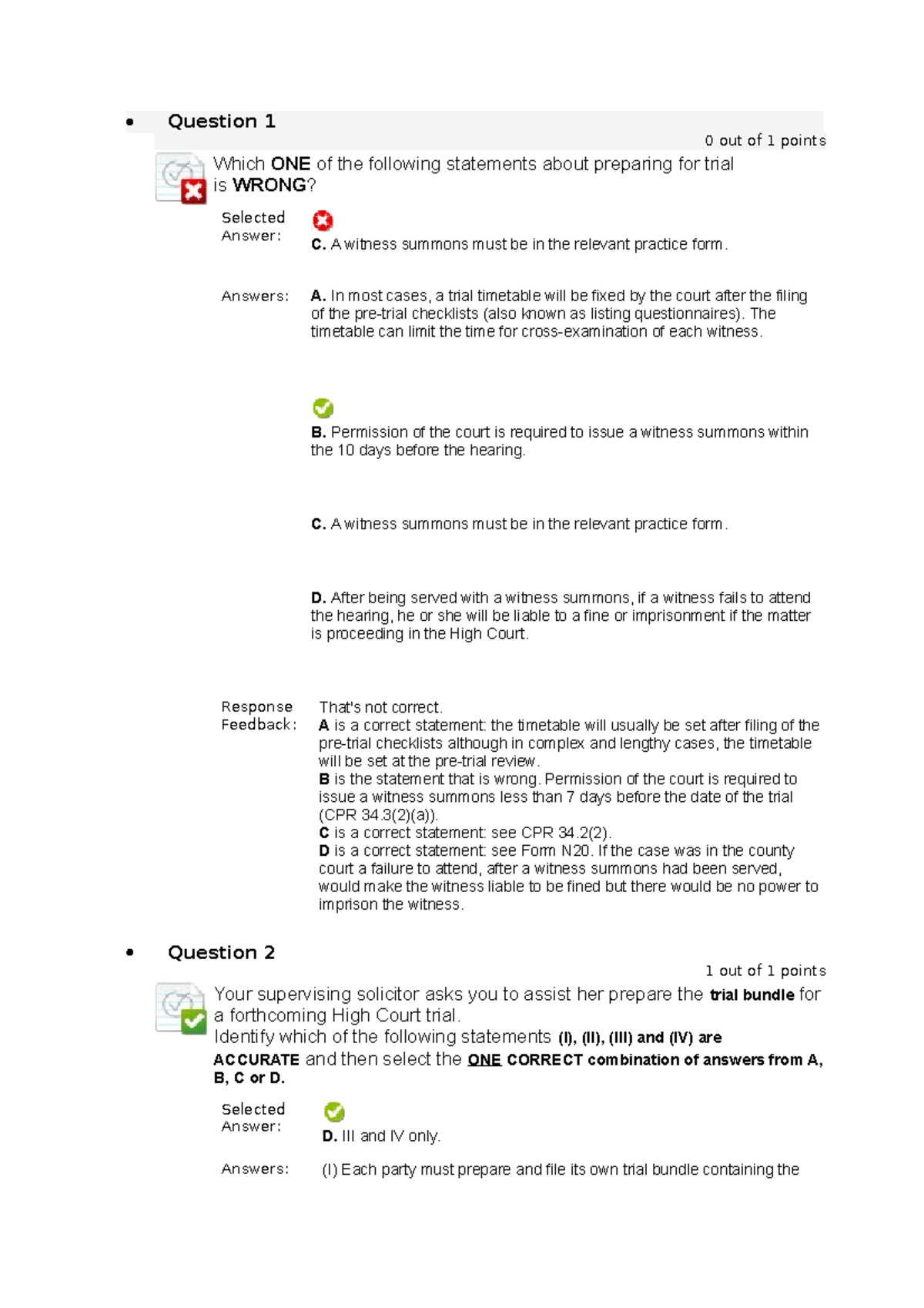 DR WS12 MCQ - These are multiple choice questions answered with ...