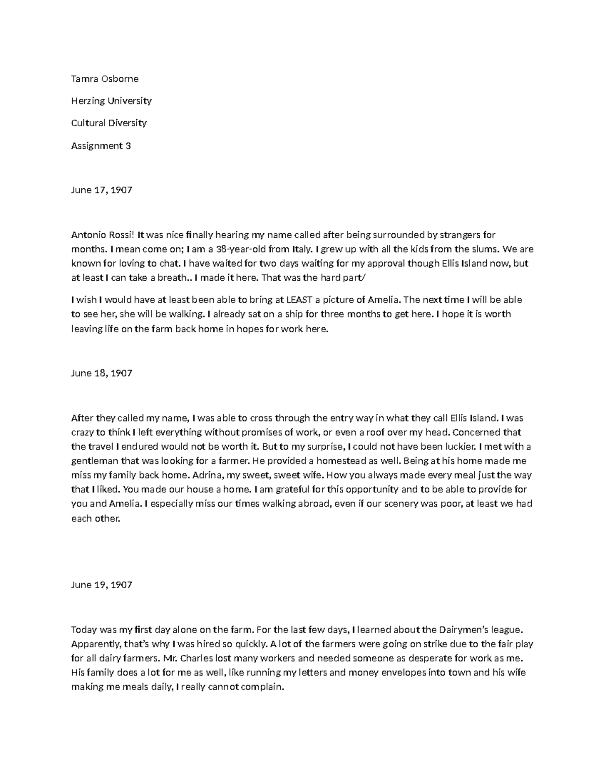 Cultural Diversity 3 - discussion/assessment assignment for module 3 ...