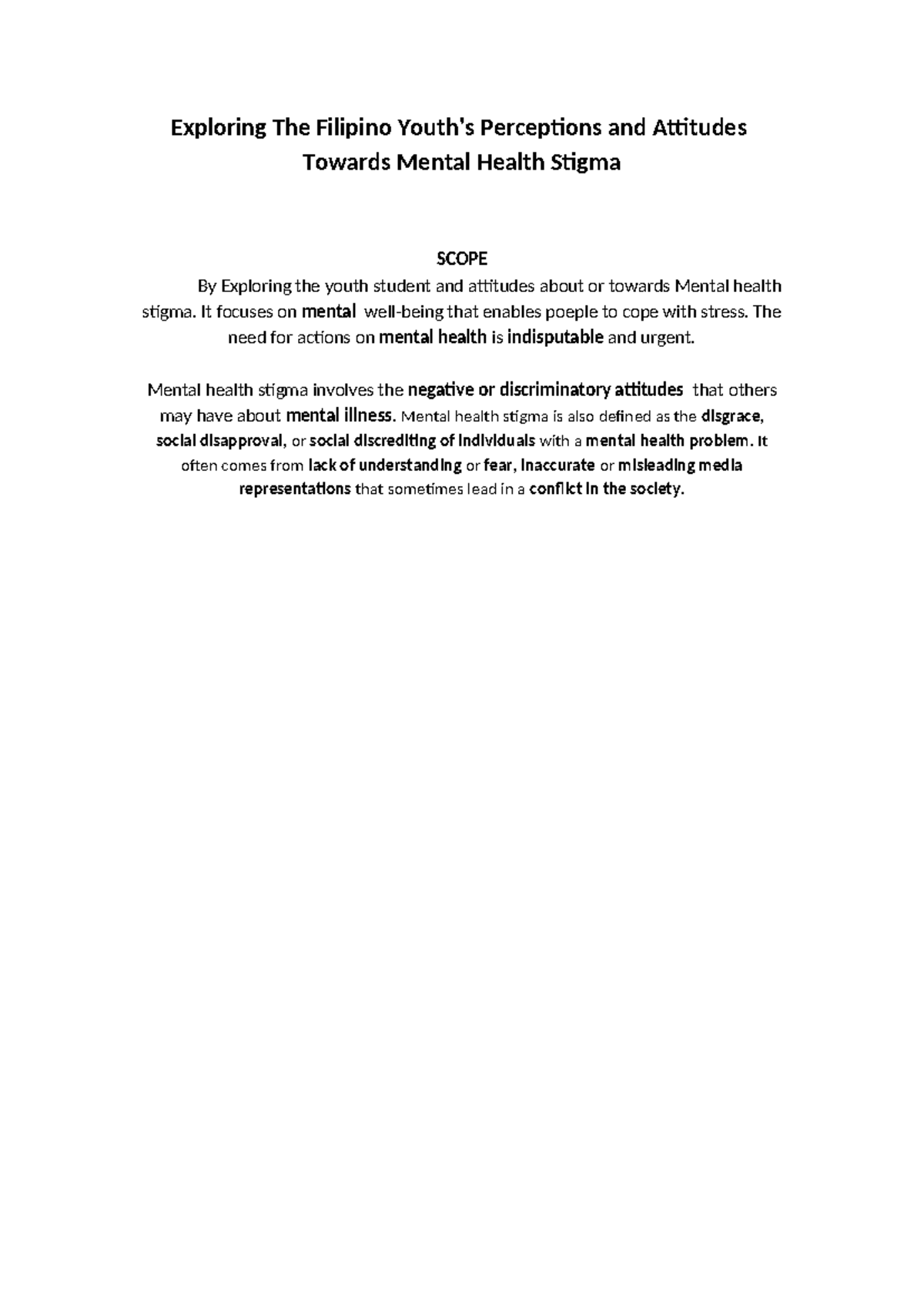 Scope-new - Exploring The Filipino Youth's Perceptions and Attitudes ...