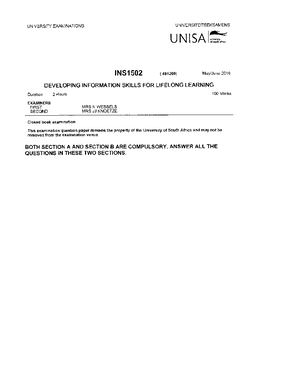 Learning Unit 2 Information Task and Work Plan - INS 1502 Learning Unit ...