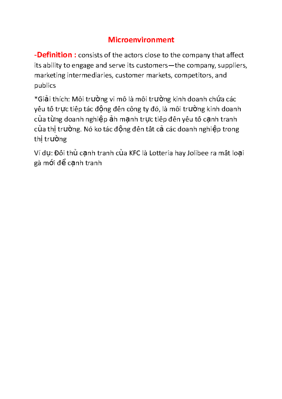 Microenvironment - Microenvironment -Definition : consists of the ...