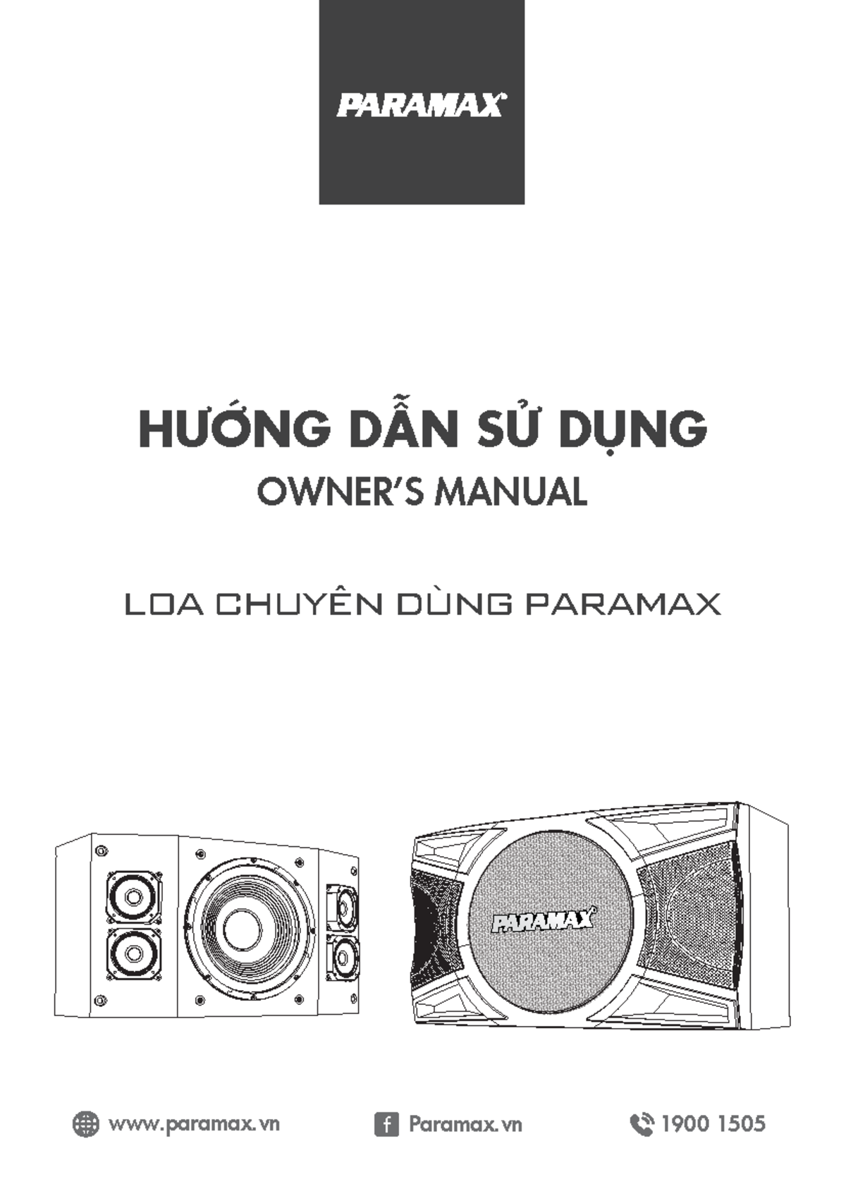 Huong dan su dung loa karaoke nghenhac Paramax P1000 P2000 - LOA CHUYÊN DÙNG PARAMAX HƯỚNG DẪN ...