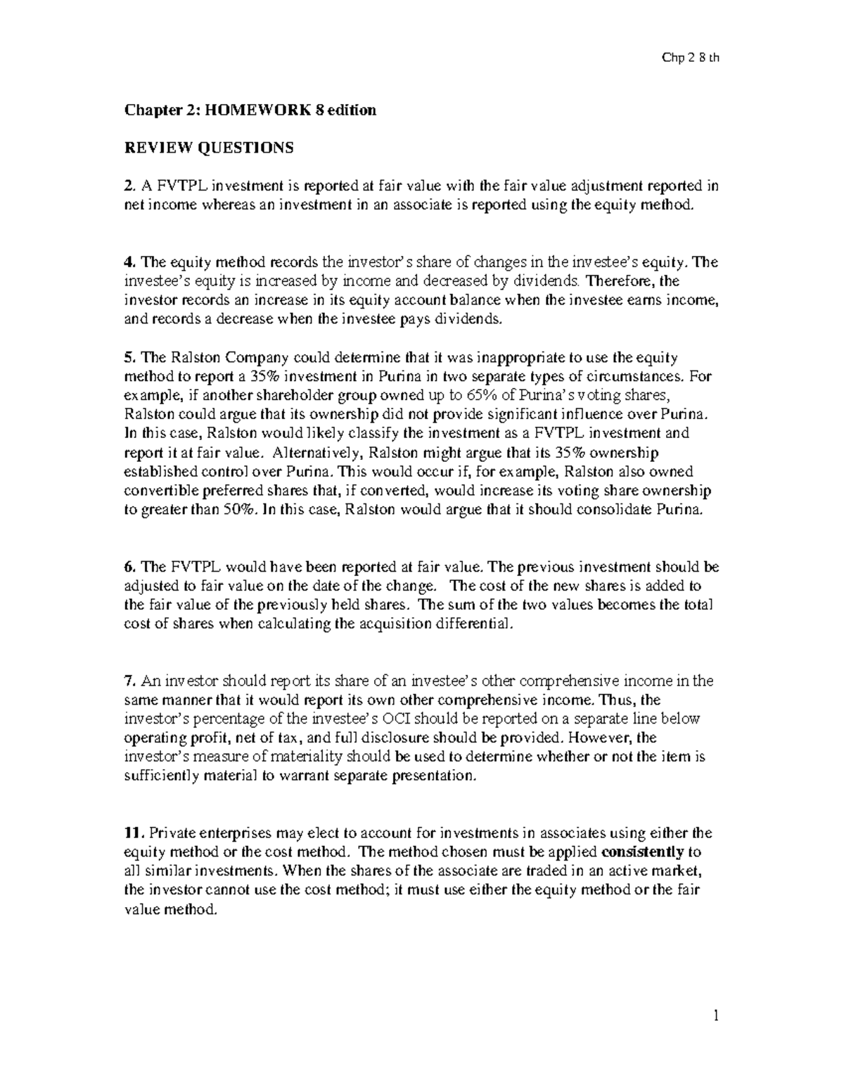 Chapter 2 Homework 8th-1 - Chapter 2: HOMEWORK 8 edition REVIEW ...