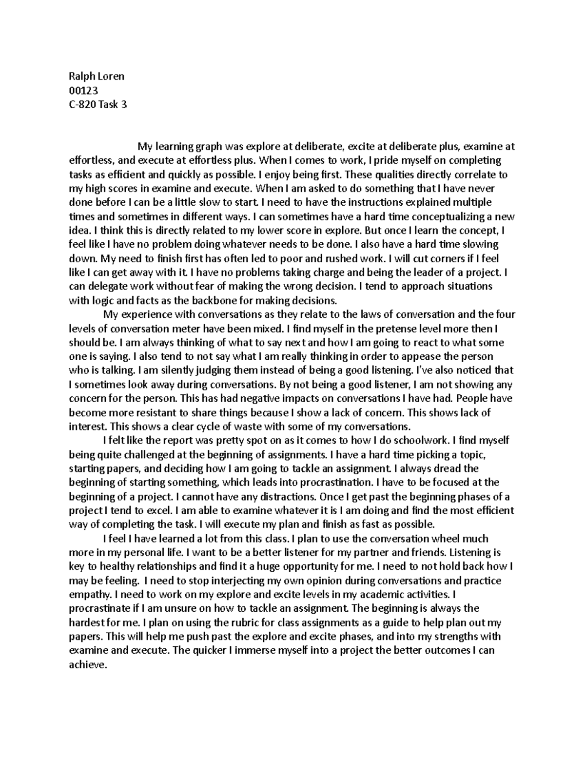 Task3 fake - Grade: Pass - Ralph Loren 00123 C-820 Task 3 My learning ...