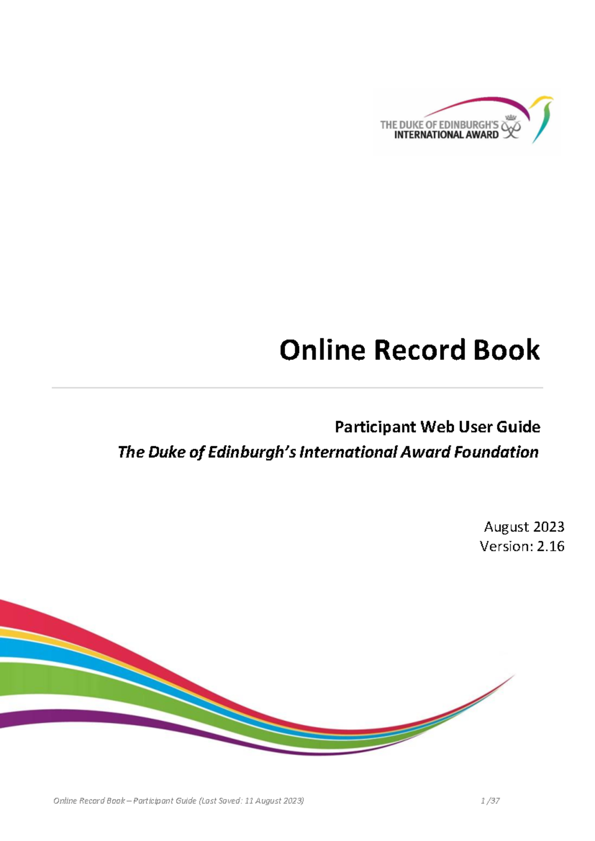 ORB Participant Web User Guide 2 - Online Record Book – Participant ...