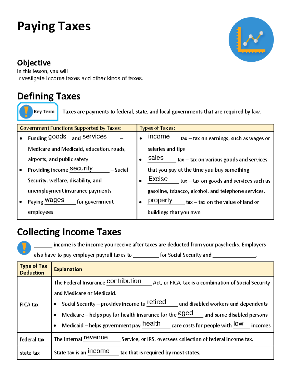 925a1d430f754fd693121716473 d3093 - Paying Taxes Objective In this ...