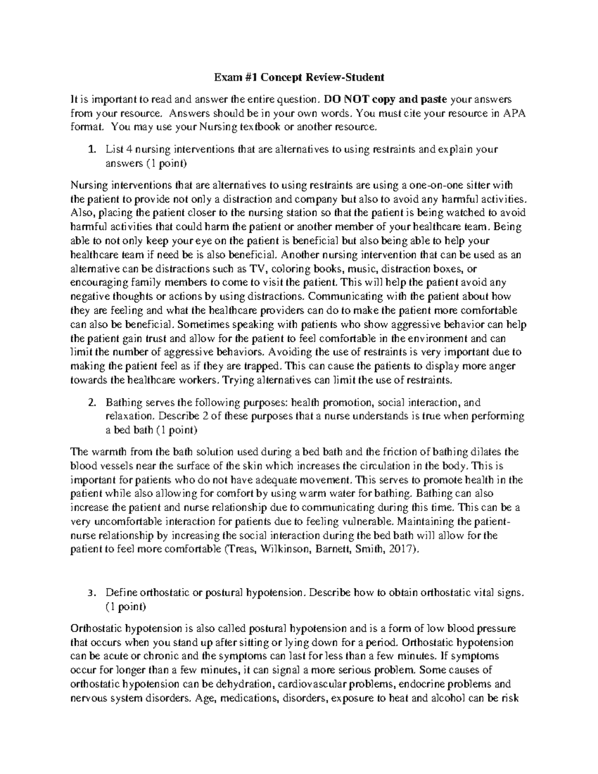 Exam #1 concept review - Exam #1 Concept Review-Student It is important ...