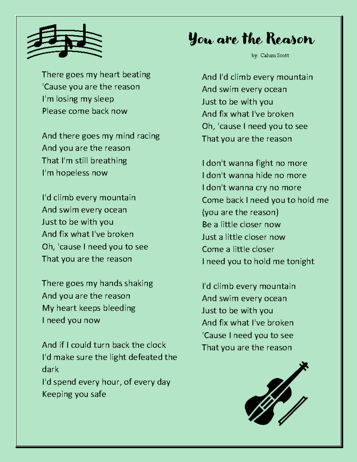 ENGLISH LANGUAGE PROFICIENCY - And I'd climb every mountain And swim ...