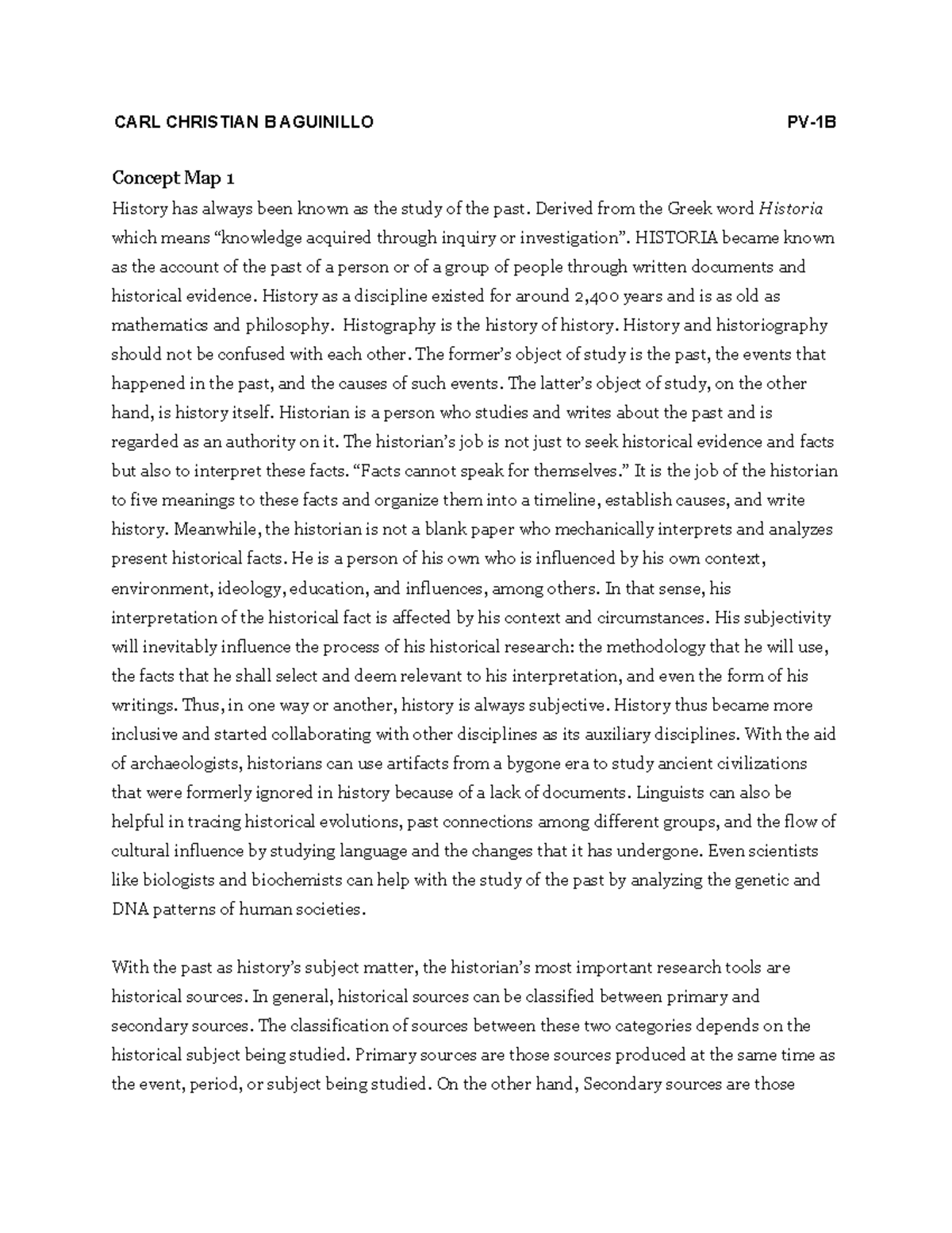 Carl Aguinillo, Assessment 1 Essay - CARL CHRISTIAN B AGUINILLO PV-1B ...