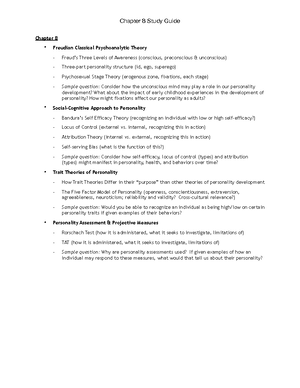 Study guide ch 10 intro to psych - Chapter 10 Study Guide Chapter 10 ...