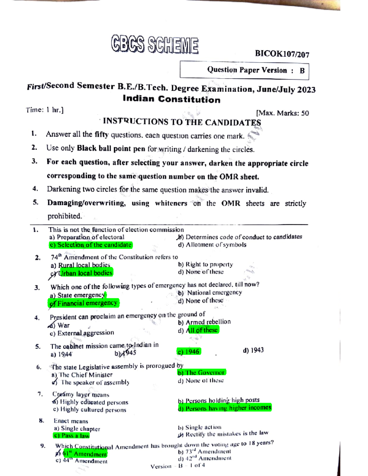 IC SEE-JUNE-JULY 2023 - Answers by Microsoft Bing AI - Time: 1 hr.] 1 ...