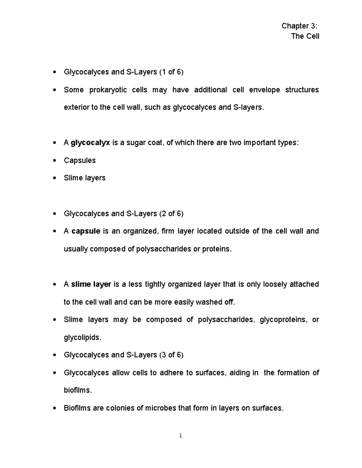 Micro BIOL The Cell V - The Cell Glycocalyces and S-Layers (1 of 6 ...