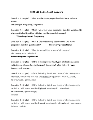 CHM 110 Test 1 (Chapter 1) Answers and Solutions - CHM 110 Online Test ...
