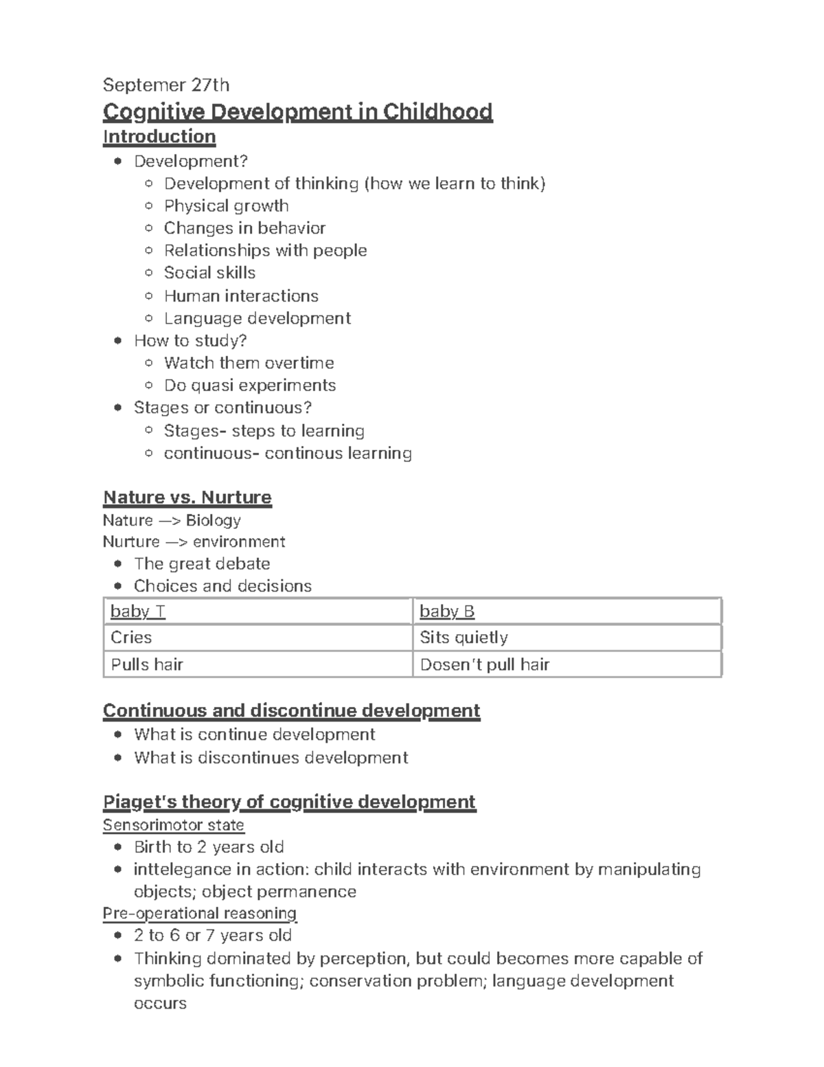Cognative notes - ï ï ï ï ï ï ï ï ï ï ï ï ï ï ï ï ï ï ï ï ï ï Septemer ...