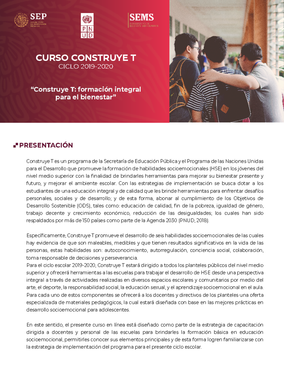 Construyet 2019 - 2019-2020 - CURSO CONSTRUYE T CICLO 2019- “Construye ...
