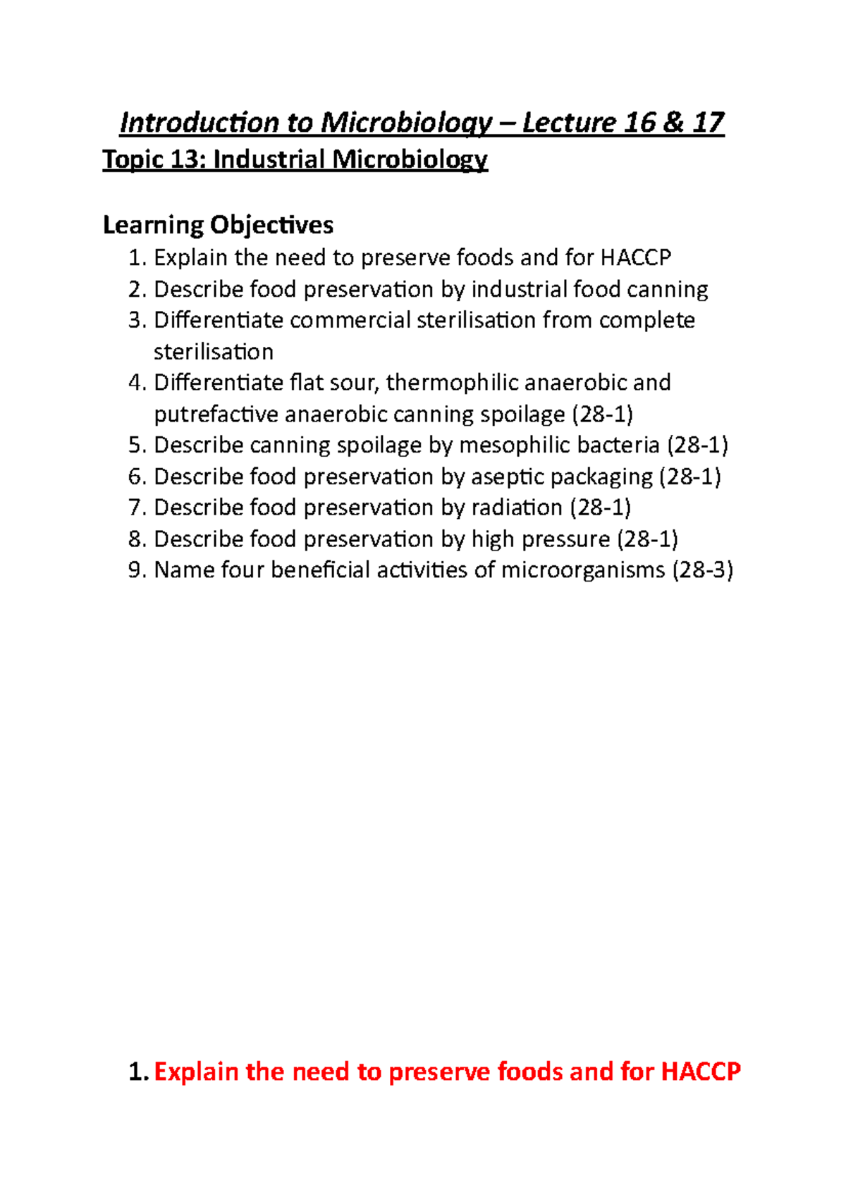 Introduction to Microbiology Lecture 16 and 17 - Introduction to Microbiology – Lecture 16 & 17 ...