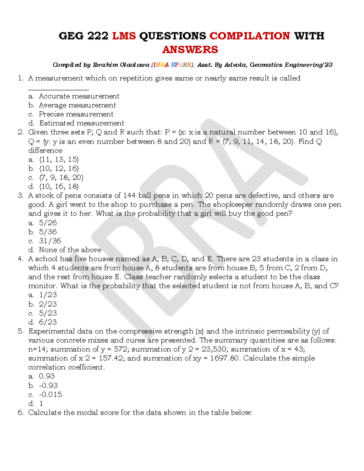 GEG 222 LMS Questions Compilation WITH Answers (IBRA) - GEG 222 LMS QUESTIONS COMPILATION WITH ...