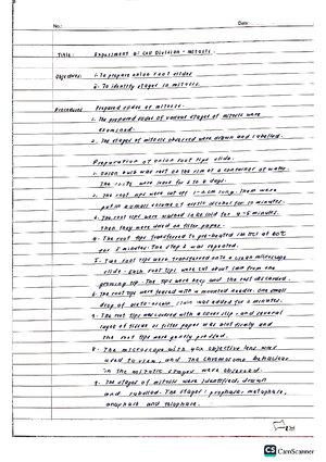 Prelab EXP 5 Biology - Experiment 5, Pre Laboratory Practical - SB015 ...