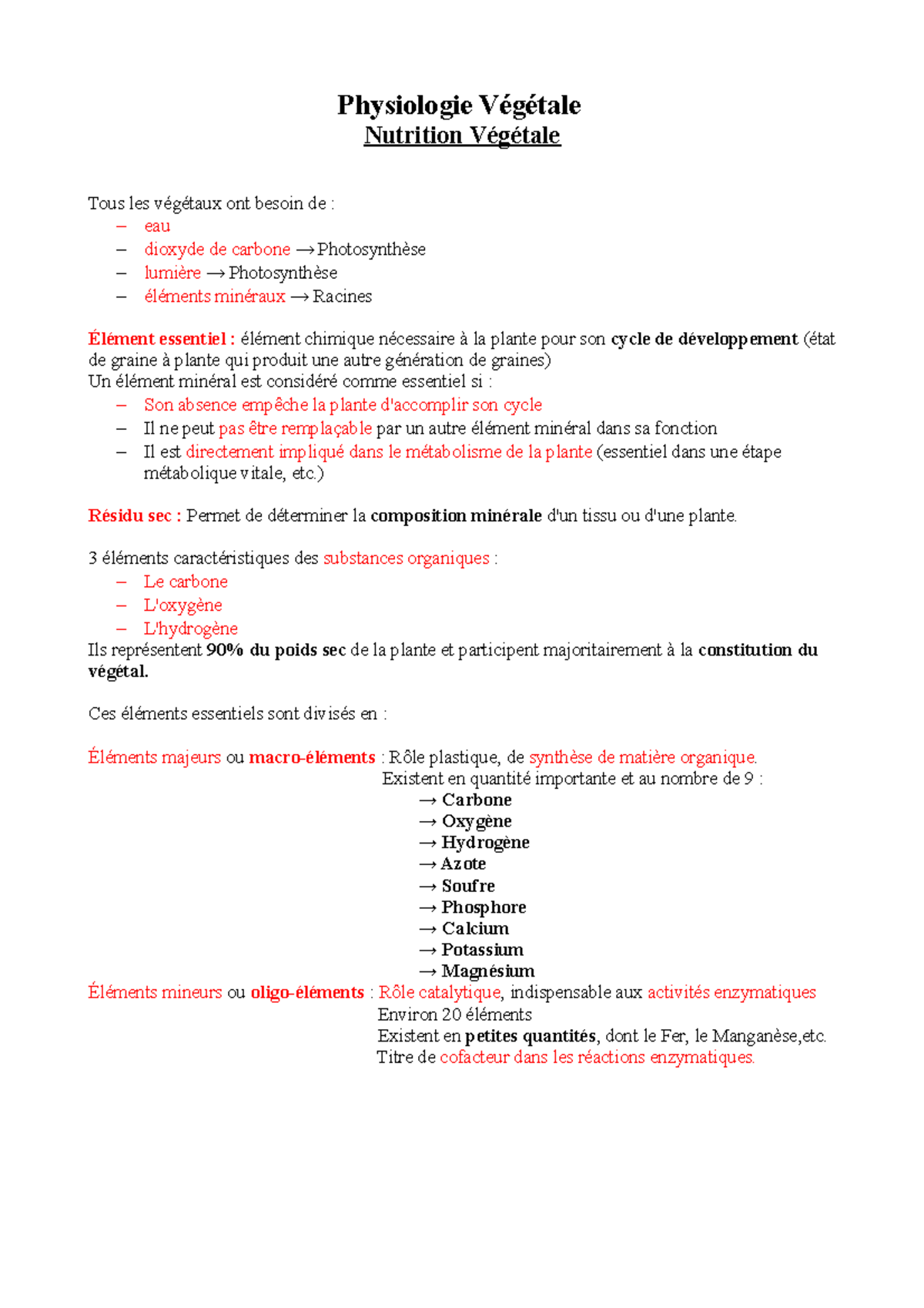 Nutrition_vegetale/azoté - Physiologie Végétale Nutrition Végétale Tous ...
