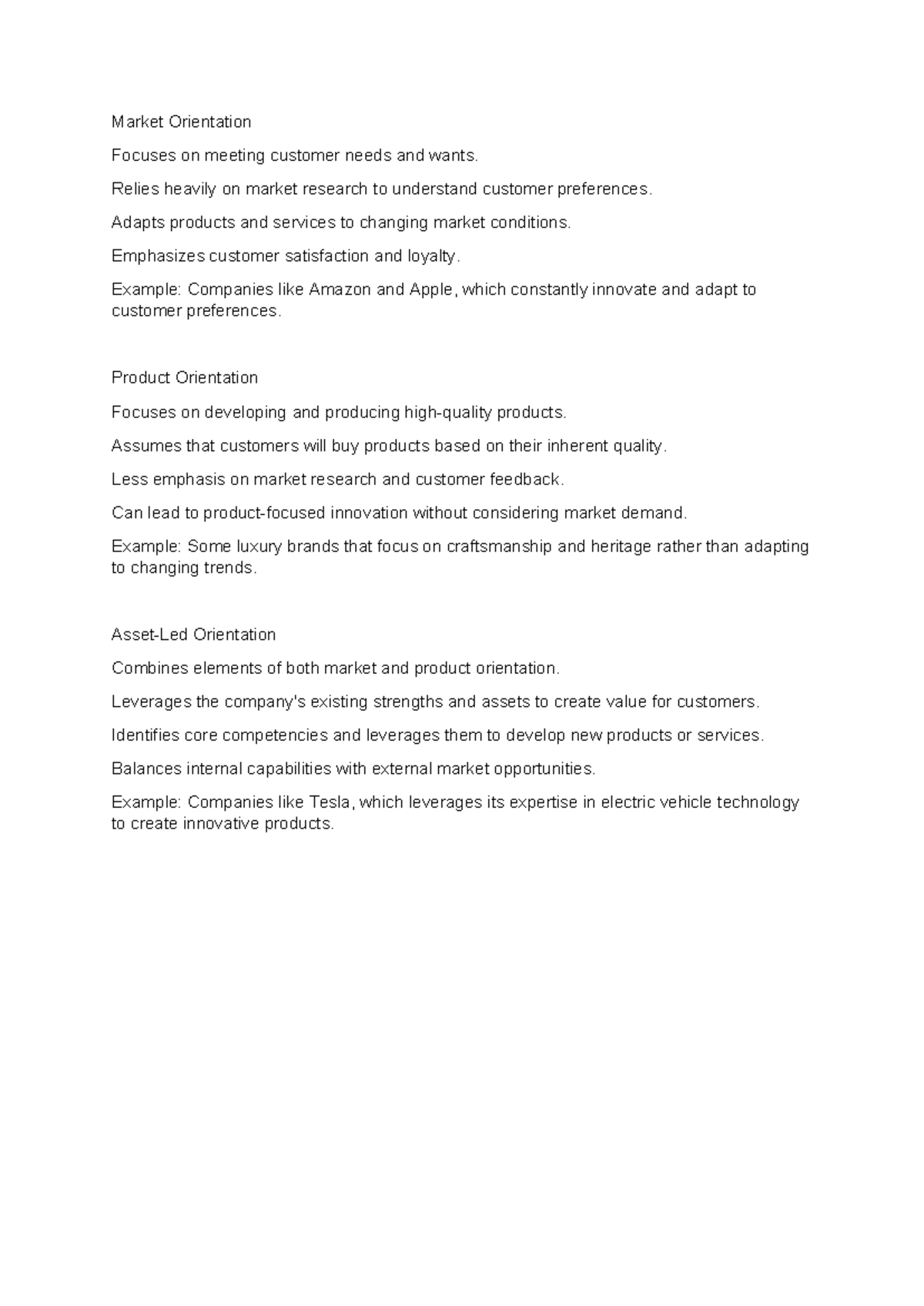 Market Orientation - Business - Market Orientation Focuses on meeting ...