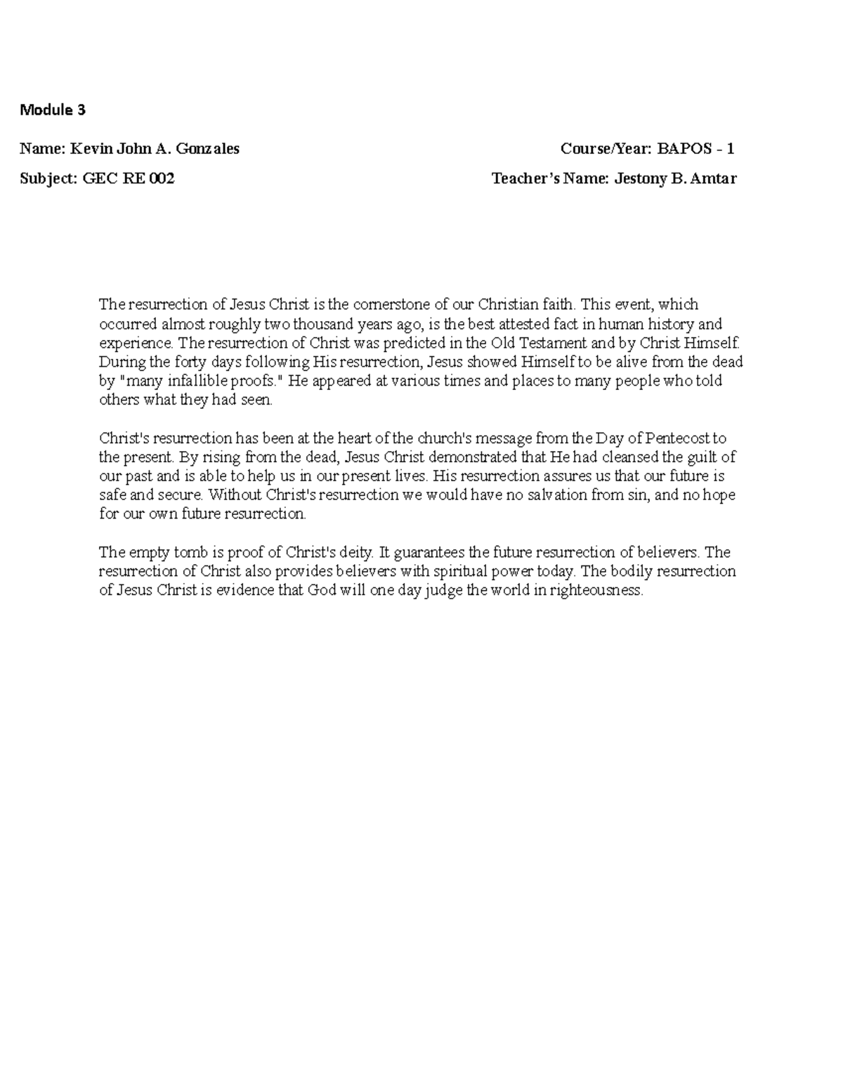 Module 3 Activity 2 Answers. Copy this you lazy bums - Module 3 Name ...