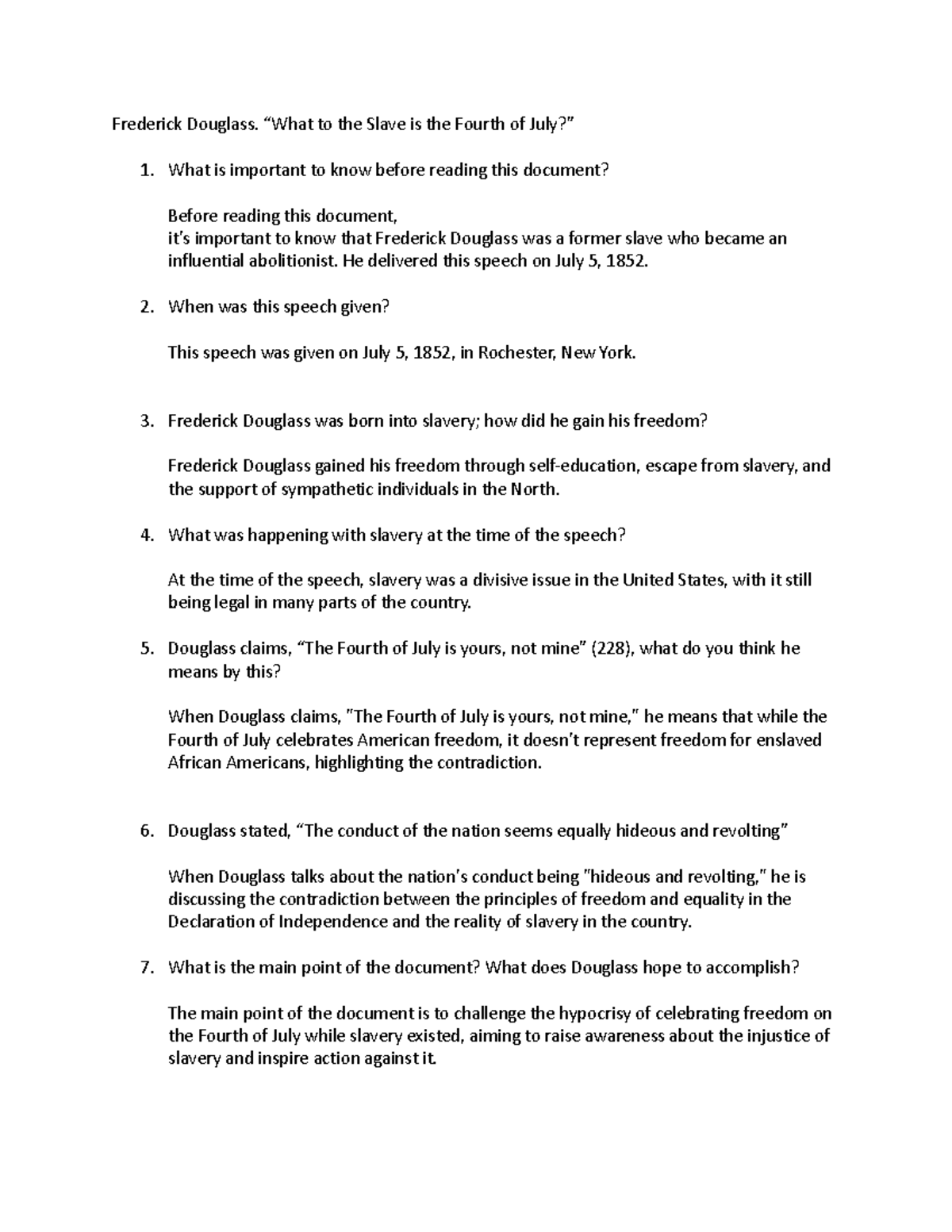 Frederick Douglass Abdullah v2 - Frederick Douglass. “What to the Slave ...