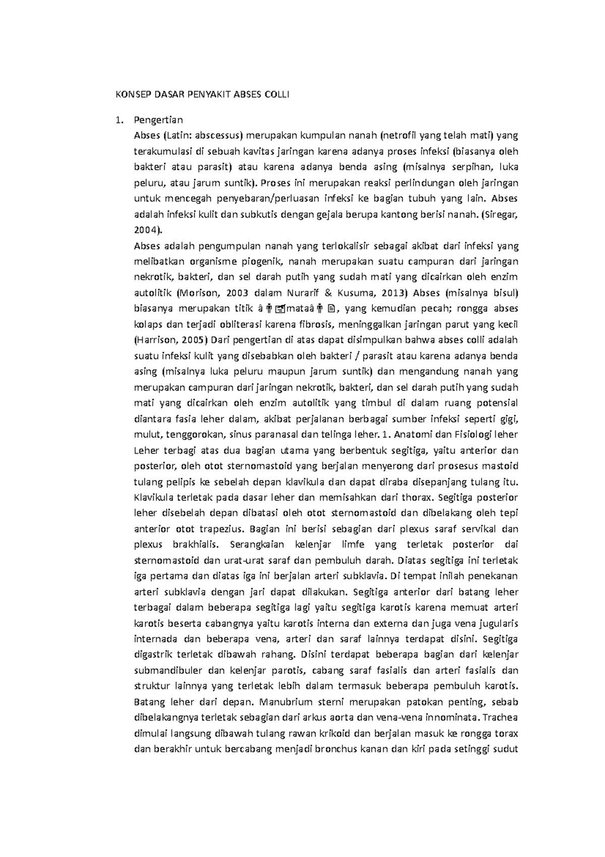 Konsep Dasar Penyakit Abses Colli - KONSEP DASAR PENYAKIT ABSES COLLI ...