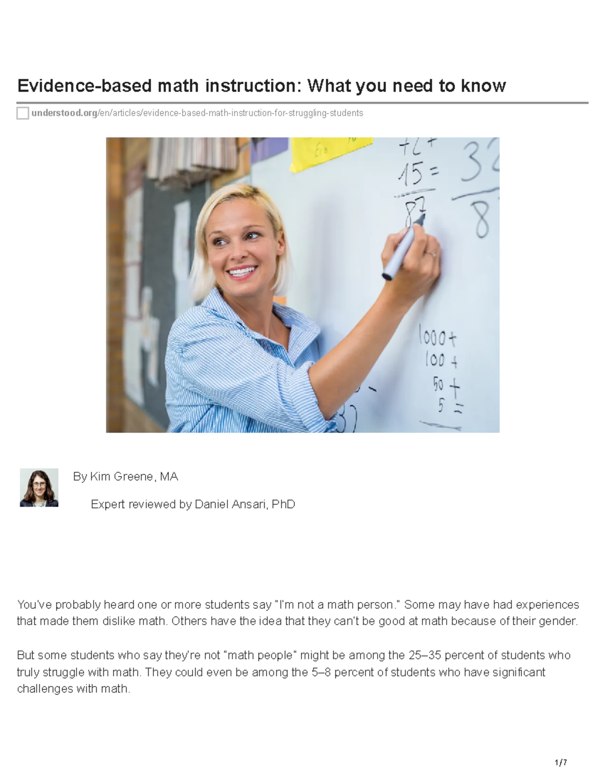 Understood.org-Evidence-based math instruction What you need to know ...