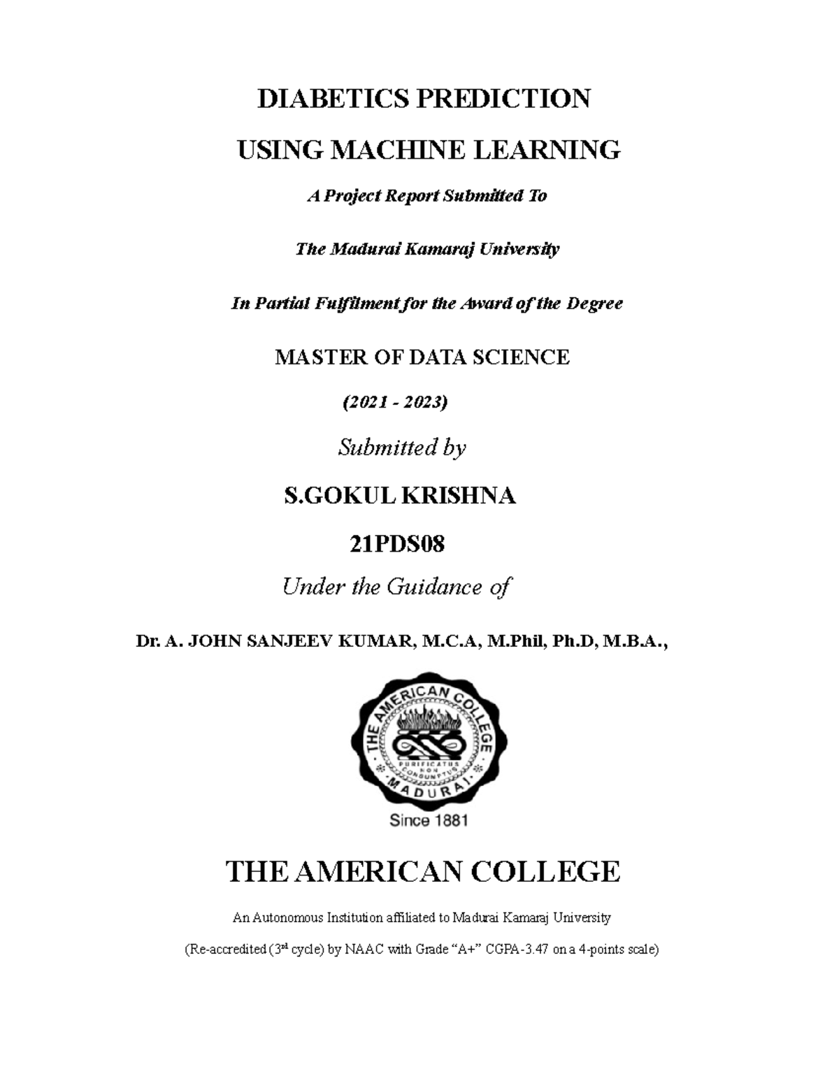 Diabetic - I want diabetes prediction document - DIABETICS PREDICTION ...