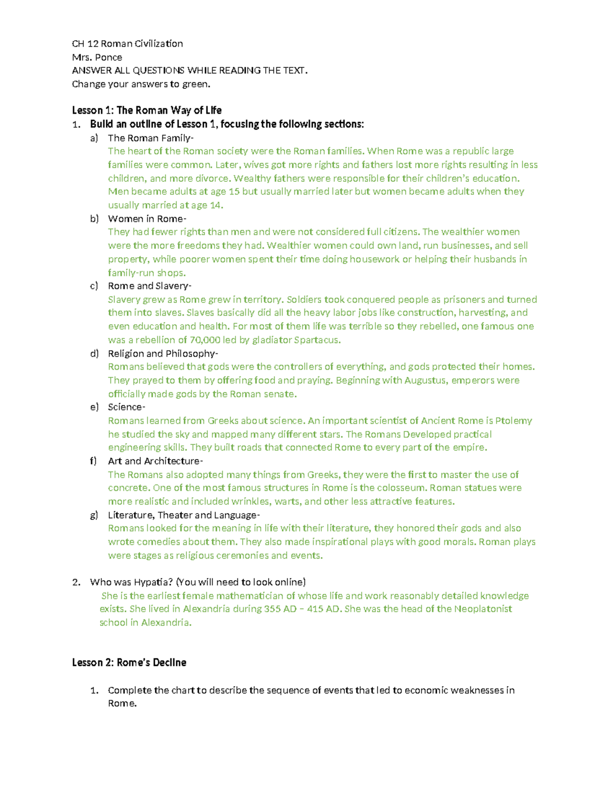 CH 12 Notes 3 Lessons - help - Mrs. Ponce ANSWER ALL QUESTIONS WHILE ...