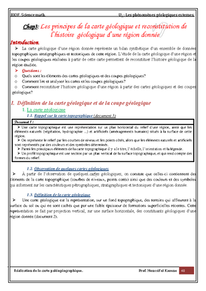 Les principes stratigraphiques et l etablissement de l echelle stratigraphique cours 1 - Chap2 ...