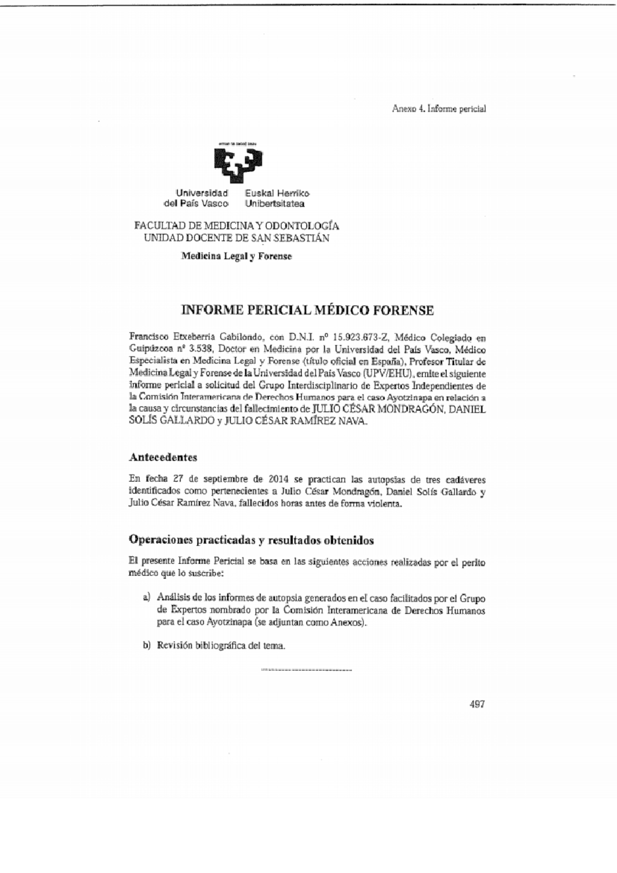 Ejemplo DE Peritaje Medico - Medicina Tradicional - Studocu