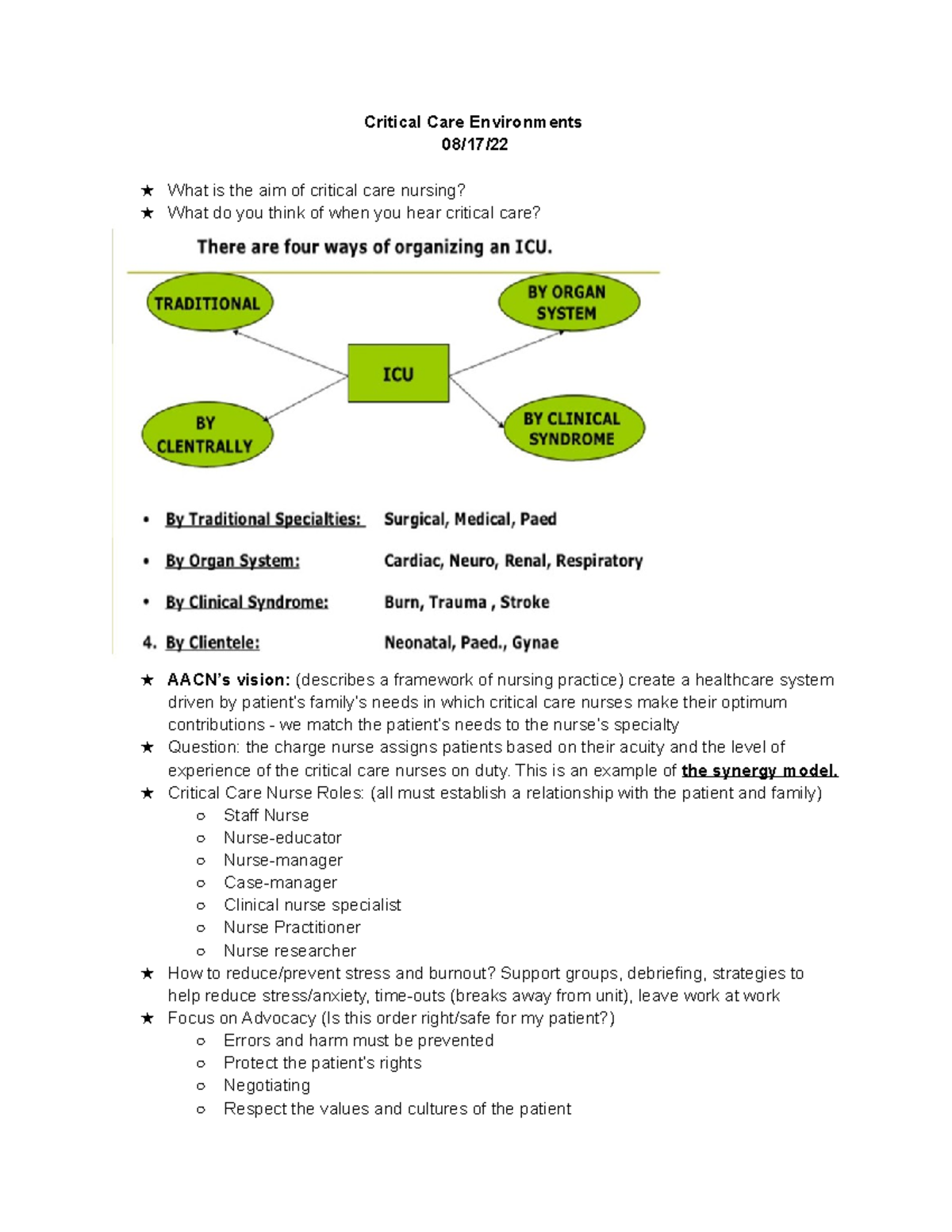 Critical Care Environments - Critical Care Environments 08/17/ ★ What ...